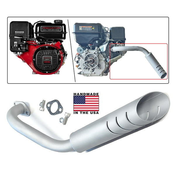Exhaust Header pipe for: Predator Max 459cc from Harbor Freight tools ...
