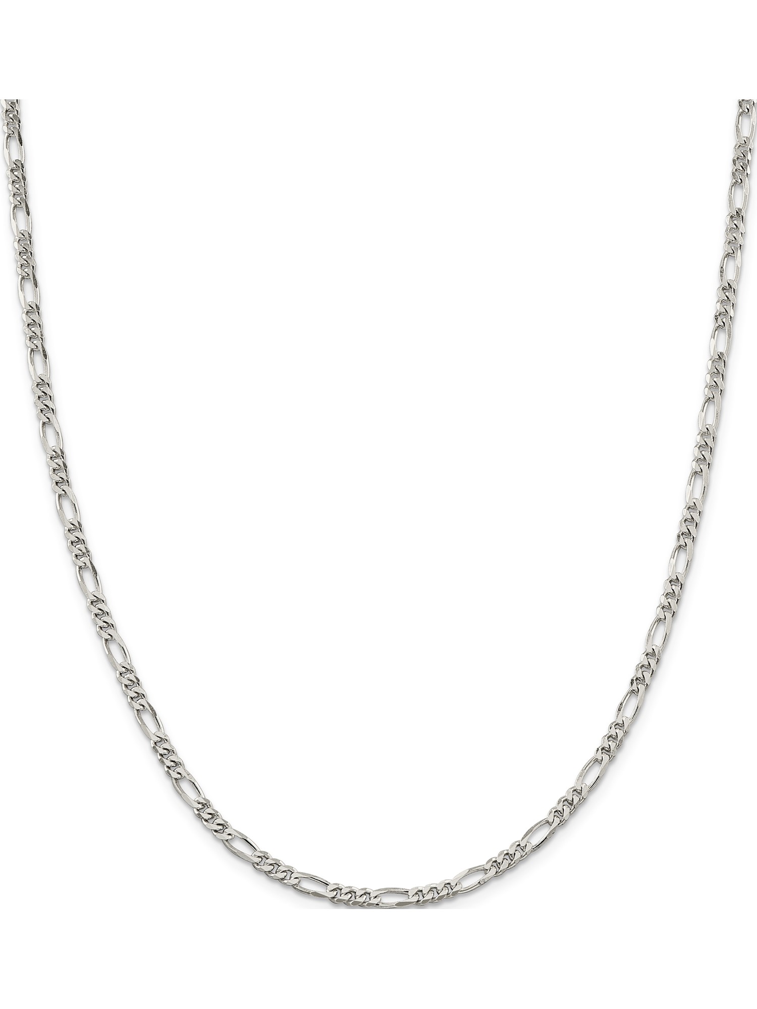 Sterling Silver 3 5mm Figaro Chain 22 X 3 5 Made In India Qfg100 22 Sterling Silver 3 5mm Figaro Chain 22 X 3 5 Made In India Qfg100 22