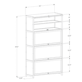 MoNiBloom 9-Tier 40-Pair Bamboo/Acrylic Shoe Rack with Door, Cabinet ...