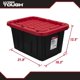 Hyper Tough - 12 Gallon Snap Lid Storage Bin, Black/Red Lid, Set of 4 ...