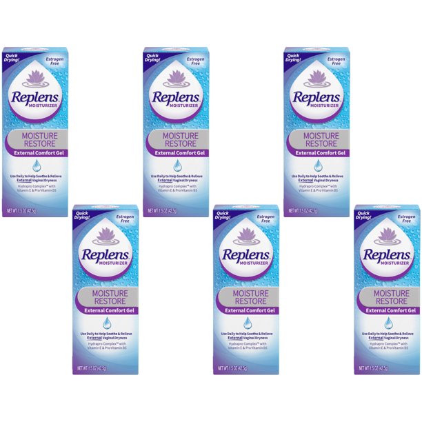Replens Moisture Restore External Comfort Gel 1.5 oz (Pack of 6 ...