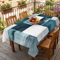 Abstract Bronze Color Block Table Cloth 52x70in, Waterproof Rectangle ...