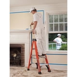 Louisville Ladder 12' Fiberglass Step Ladder, 16' Reach, 375 lbs Load ...