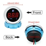 52mm Fuel Level Gauge With 100-550mm Fuel Level Sensor 0-190ohm Fuel Level Indication For Marine ...