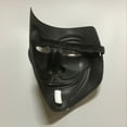 2 Pack Halloween Adult V for Vendetta Matte Finish Black Hacker Mask ...