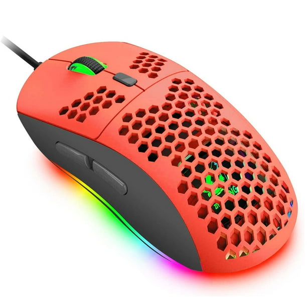 Ultralight Wired Gaming Mouse, Lightweight Honeycomb Shell, 4 RGB ...