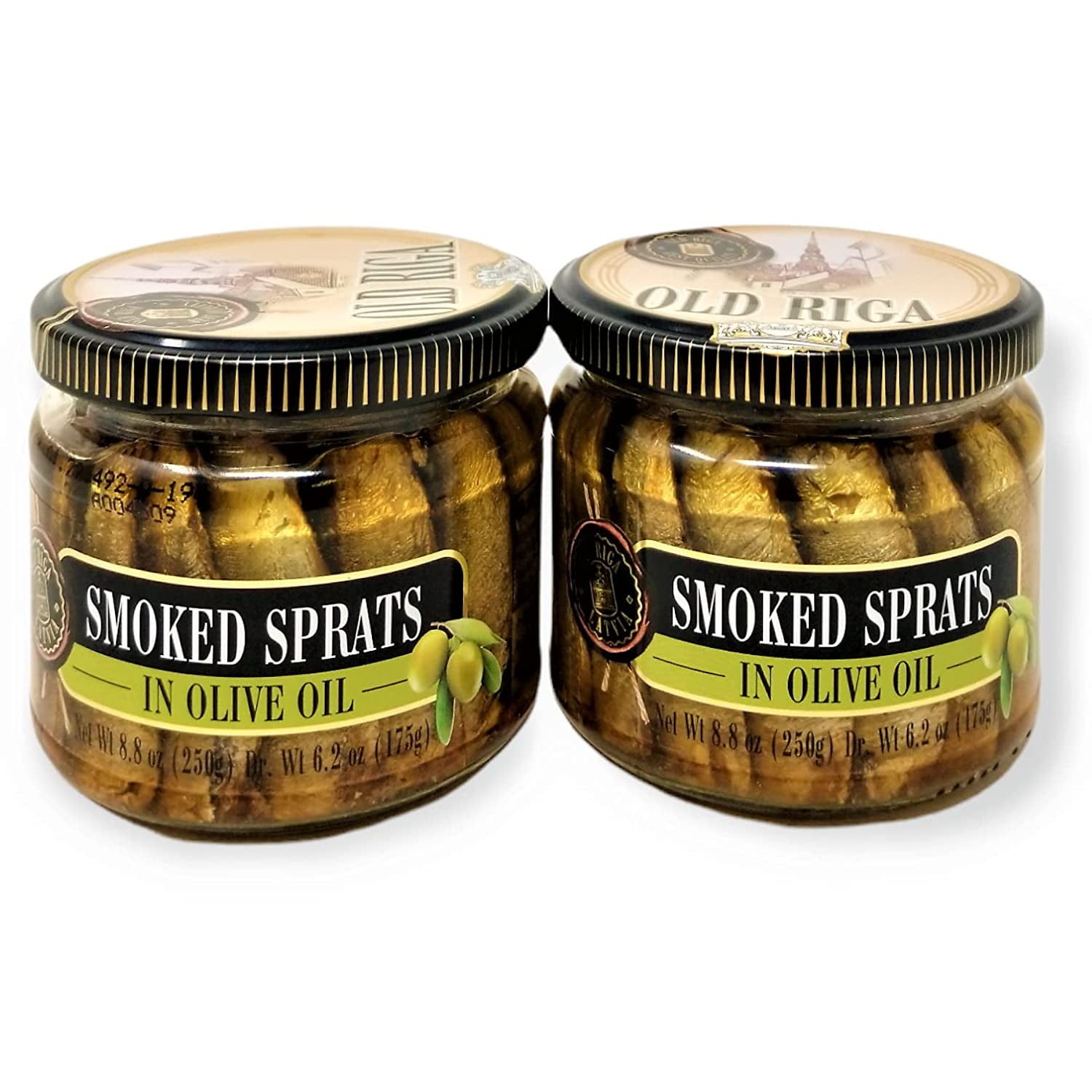 Old Riga Smoked Sprats in Olive Oil 250g/6.2 Oz | Kosher Product, Non ...