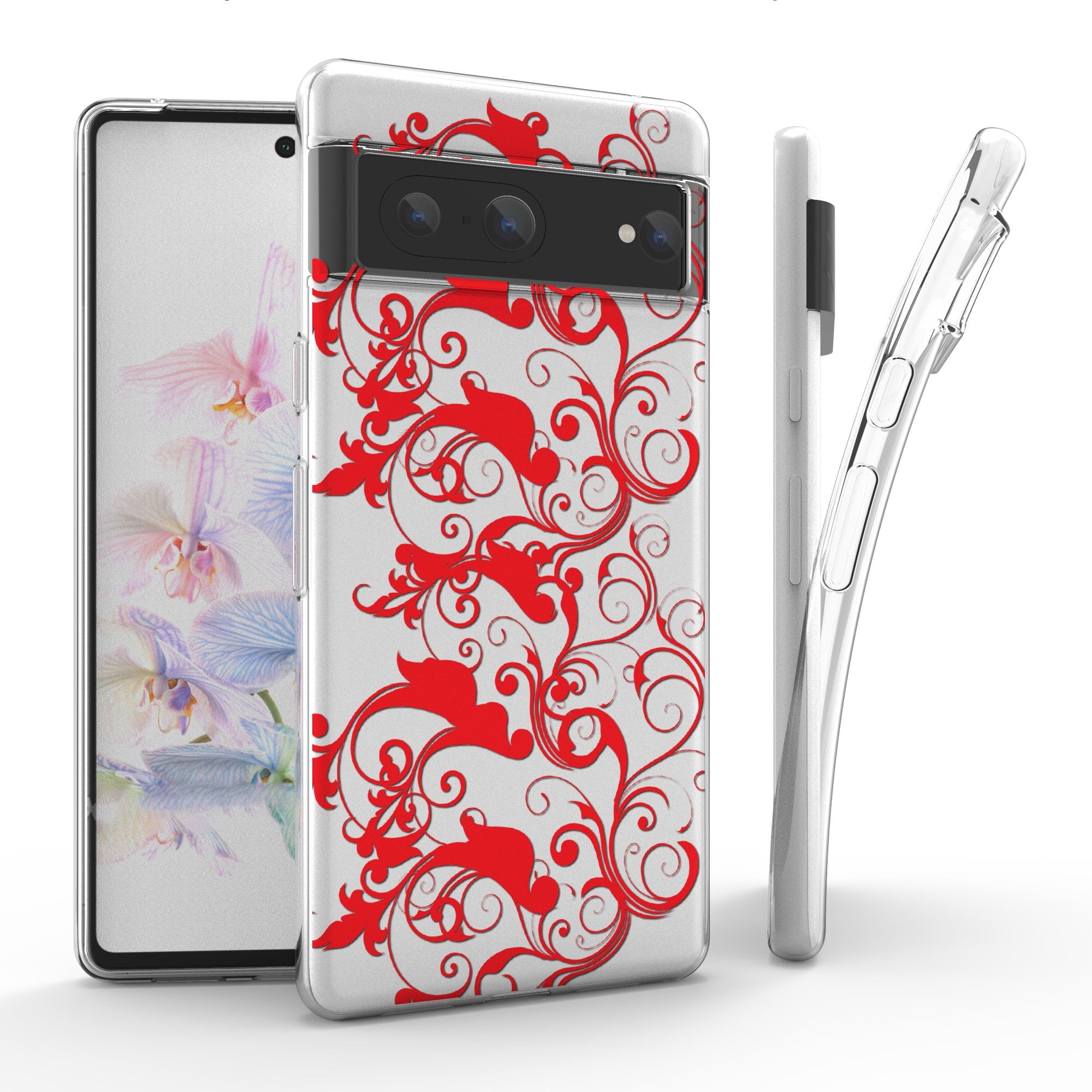 Flex Gel Slim Designed For Google Pixel 7 Case Floral And Plant Series ...