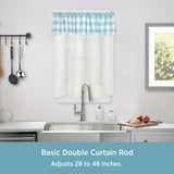 "Kenney® White Decorative Double Curtain Rod, Adjustable 28-48 ...