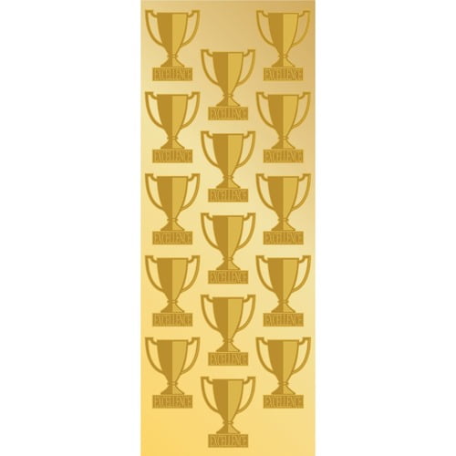 Geographics Gold Foil Trophy Seals - 1.25" Diameter - Self-adhesive ...