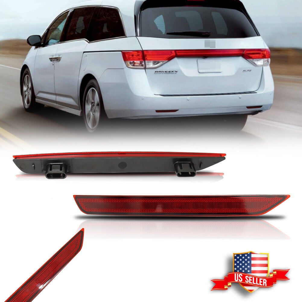 GTINTHEBOX Red Lens Rear Bumper Reflector Marker Left & Right Pair For ...