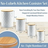 Kazozobi White Kitchen Canisters Set, Airtight Sugar, Flour, Coffee ...