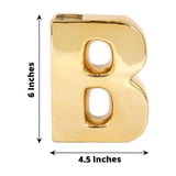 BalsaCircle 6" Gold B Metallic Letters Symbols Ceramic Flower Vase ...