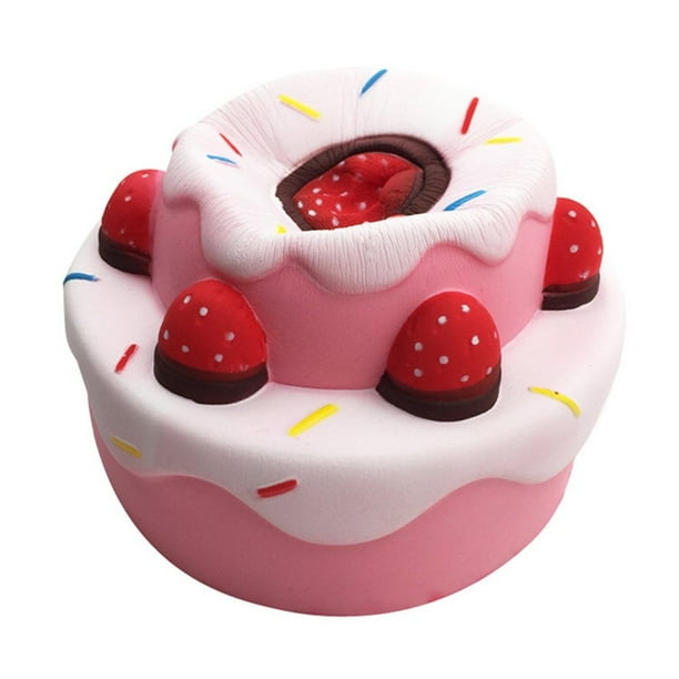 Squishies Kawaii Super Strawberry Cake Slow Rising Cream Scented Stress ...