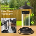 1-Pack Bird Seed Feeder, Outdoor Hanging, Metal Top and Base ...