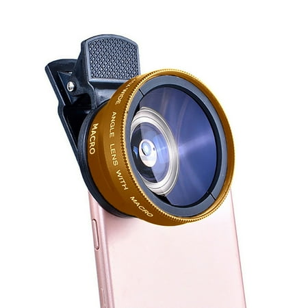 2 IN 1 Phone Lens Mobile Phone Universal Clip 0.45X Ultra Wide Angle ...