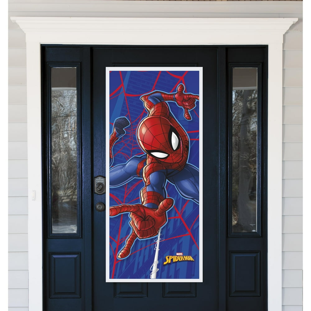 Plastic Spiderman Birthday Door Poster, 5ft x 2.25ft - Walmart.com ...