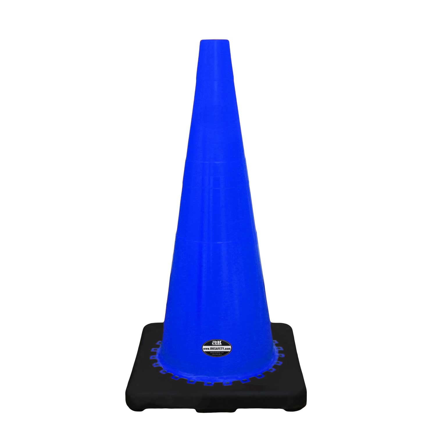 (Set of 32) 28" RK Blue Safety Traffic PVC Cones, Black Base - Walmart.com