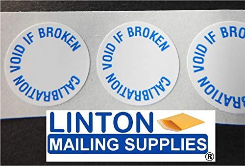"Calibration Void IF Broken" Labels, 3/4 Inch Circle, Tamper Resistant ...