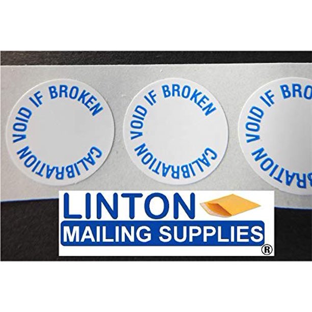 "Calibration Void IF Broken" Labels, 3/4 Inch Circle, Tamper Resistant ...
