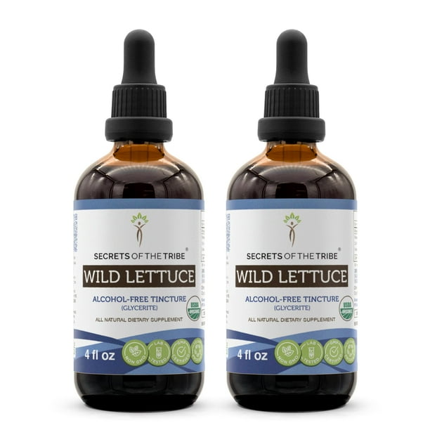Lechuga silvestre Tincture Secrets of the Tribe, 240 ml, sin alcohol ...