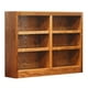 Concepts in Wood 6 Shelf Double Wide Wood Bookcase, 36 inch Tall - Oak ...