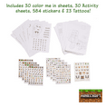 Minecraft Kids Art Kit with Carrying Tin Gel Pens Markers Stickers 500 ...