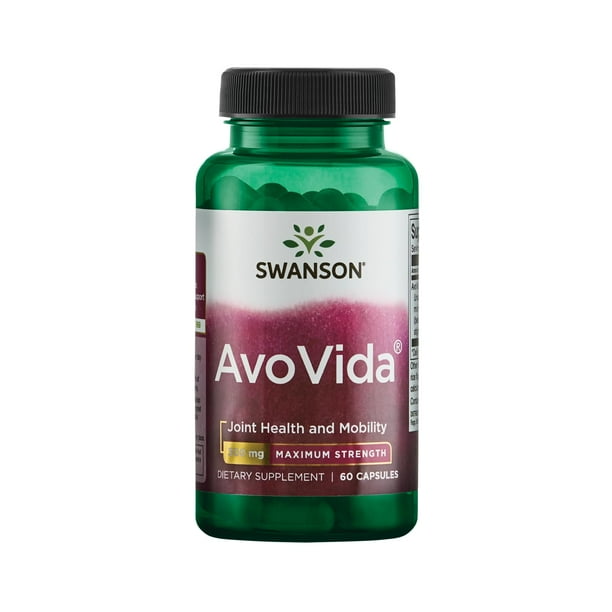 Suplemento Swanson con aguacate y soja AvoVida Maximum Strength ASU 300 ...