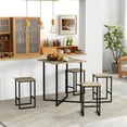 Costway 5-Piece Small Kitchen Dining Table Set Square Size Space-saving ...