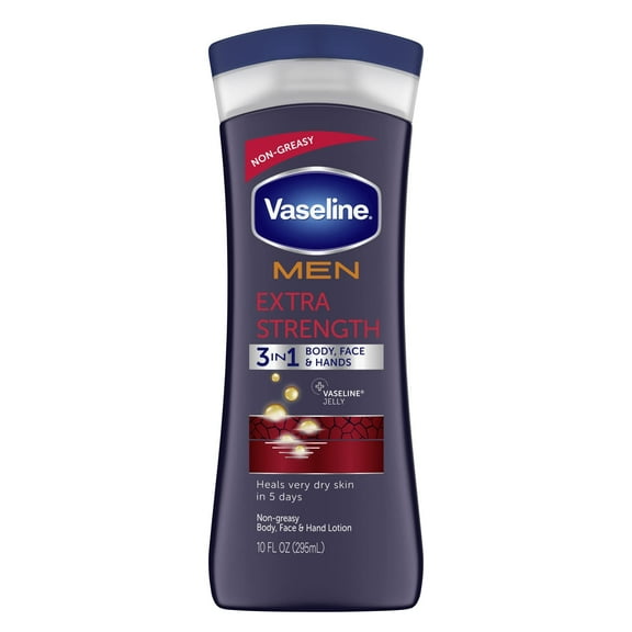 Vaseline Men's Extra Strength Body & Face Lotion, 10 oz - Pack of 2 ...
