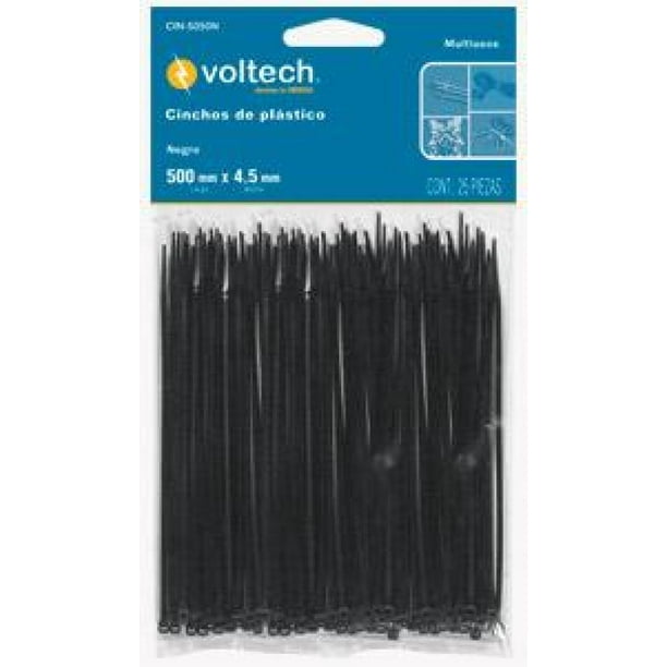 CINCHO NEGRO 50 lb 4.5 mm X 250 mm 50 PZ VOLTECK 44327 VOLTECK CIN ...