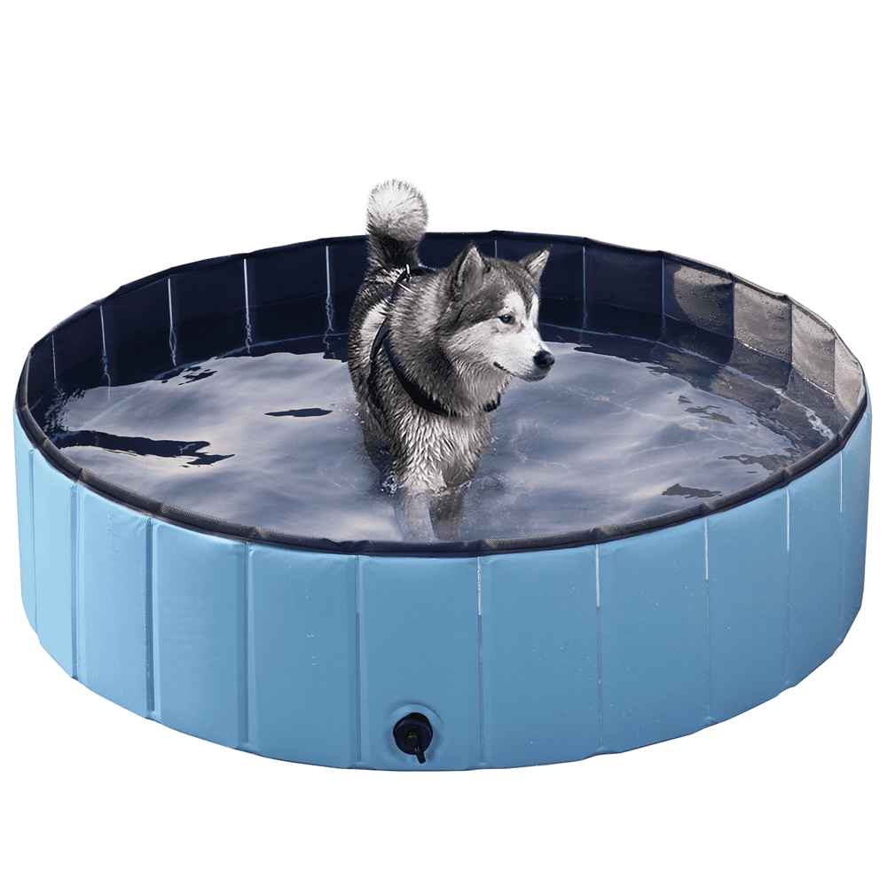 Foldable Pet Swimming Pool for Indoor/Outdoor, Blue, L - Walmart.com