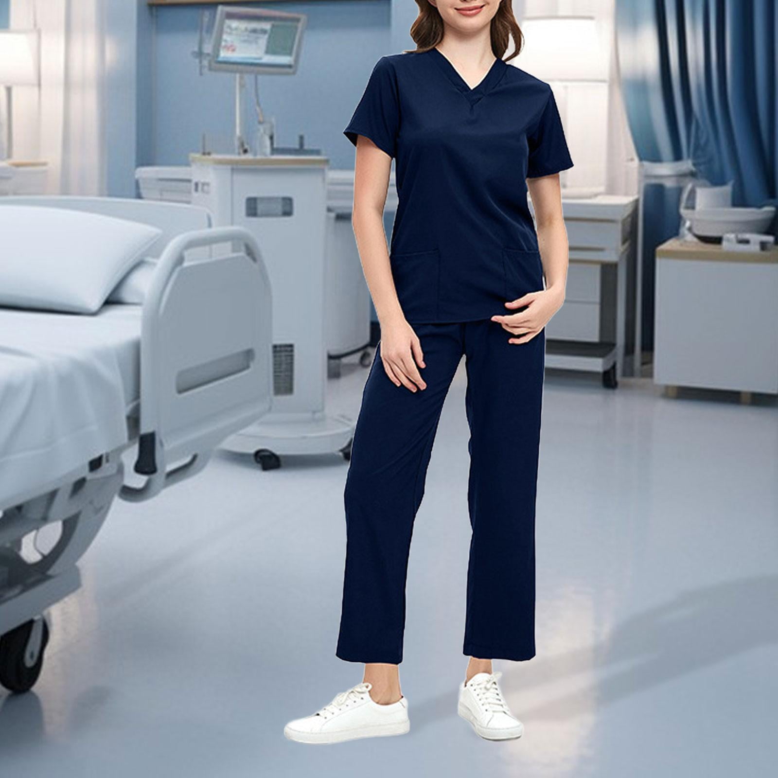 Click here for Beloving Women Scrubs Set Nurse Top Pants Stretch... prices
