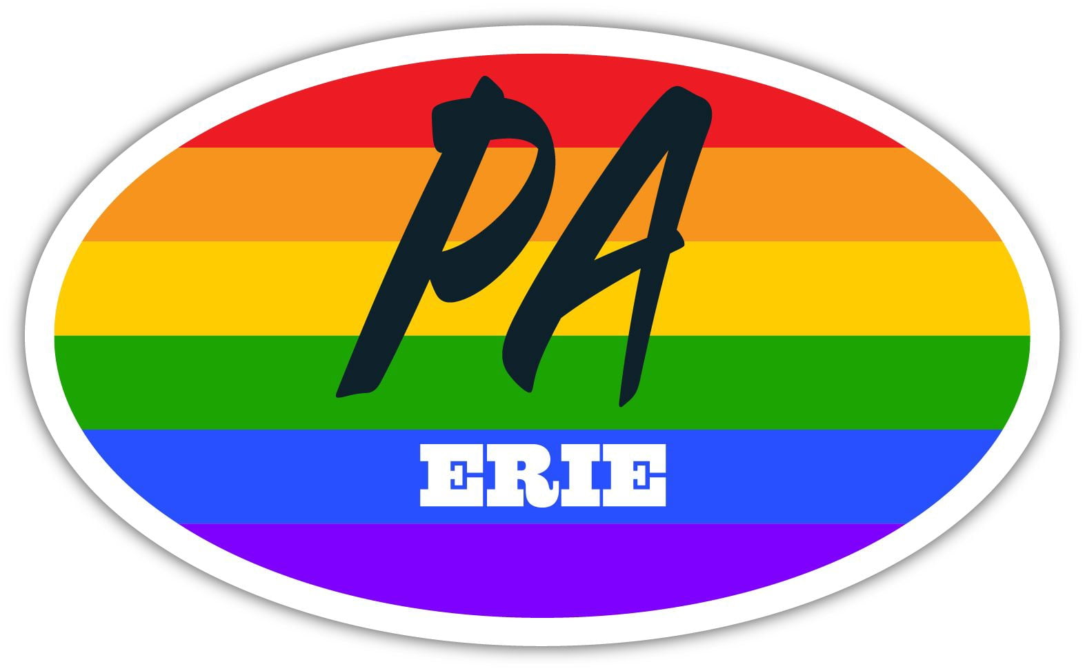 Erie PA Pennsylvania Erie County Rainbow Pride Flag 6 Stripes Pride ...