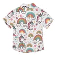 Dailycode Small Short Sleeve Button Down Shirts Cute Unicorns and ...