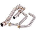 Black Full Exhaust System with Header Slant-Cut Muffler for Yamaha YZF ...