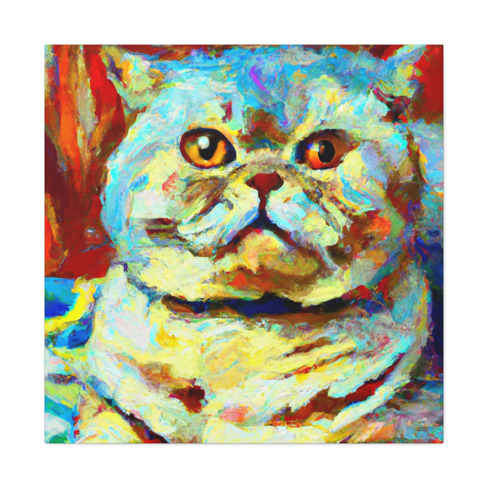 Feline Loneliness Expressionism - Canvas - Walmart.com