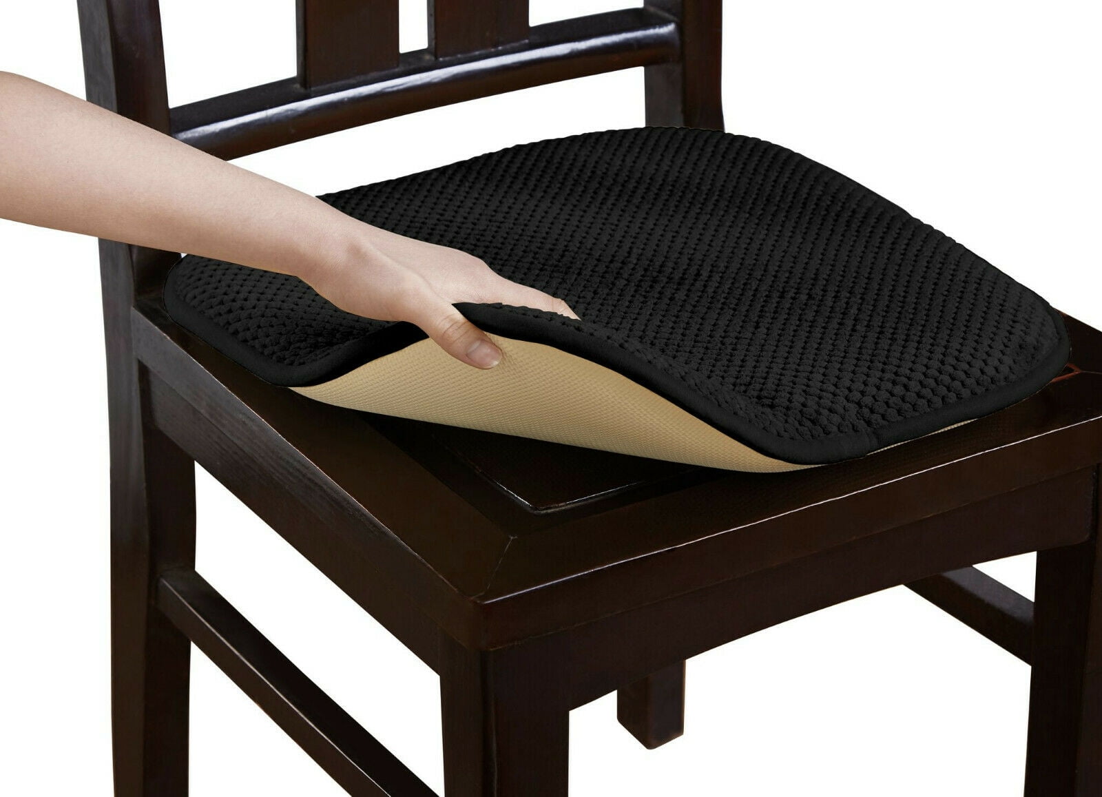 Premium Memory Foam Non-Slip Ultra Soft Chenille Surface Chair Pad ...