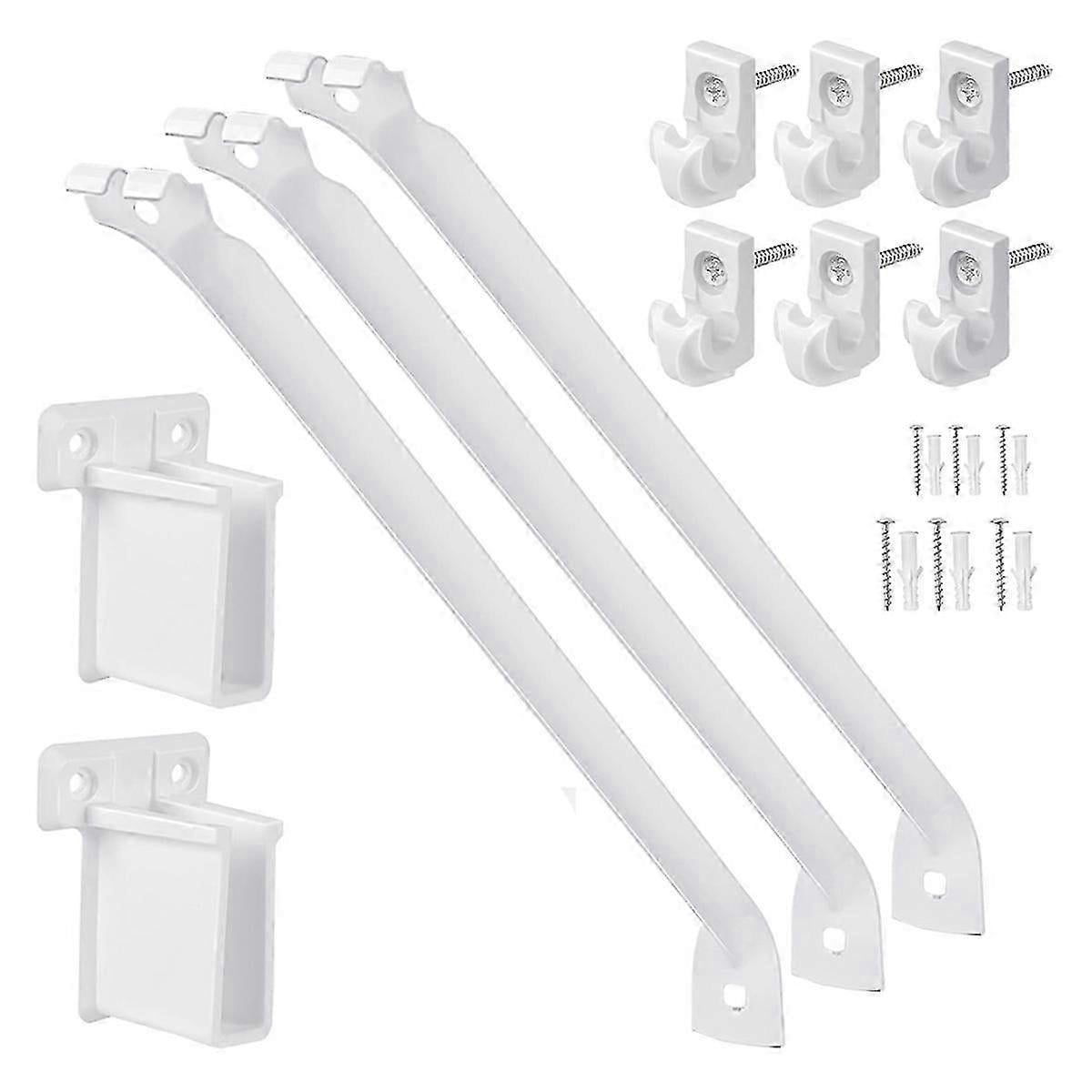 12 Inch Wire Shelf Brackets Set, Includes 6 Wire Shelf Clips and 2 End ...