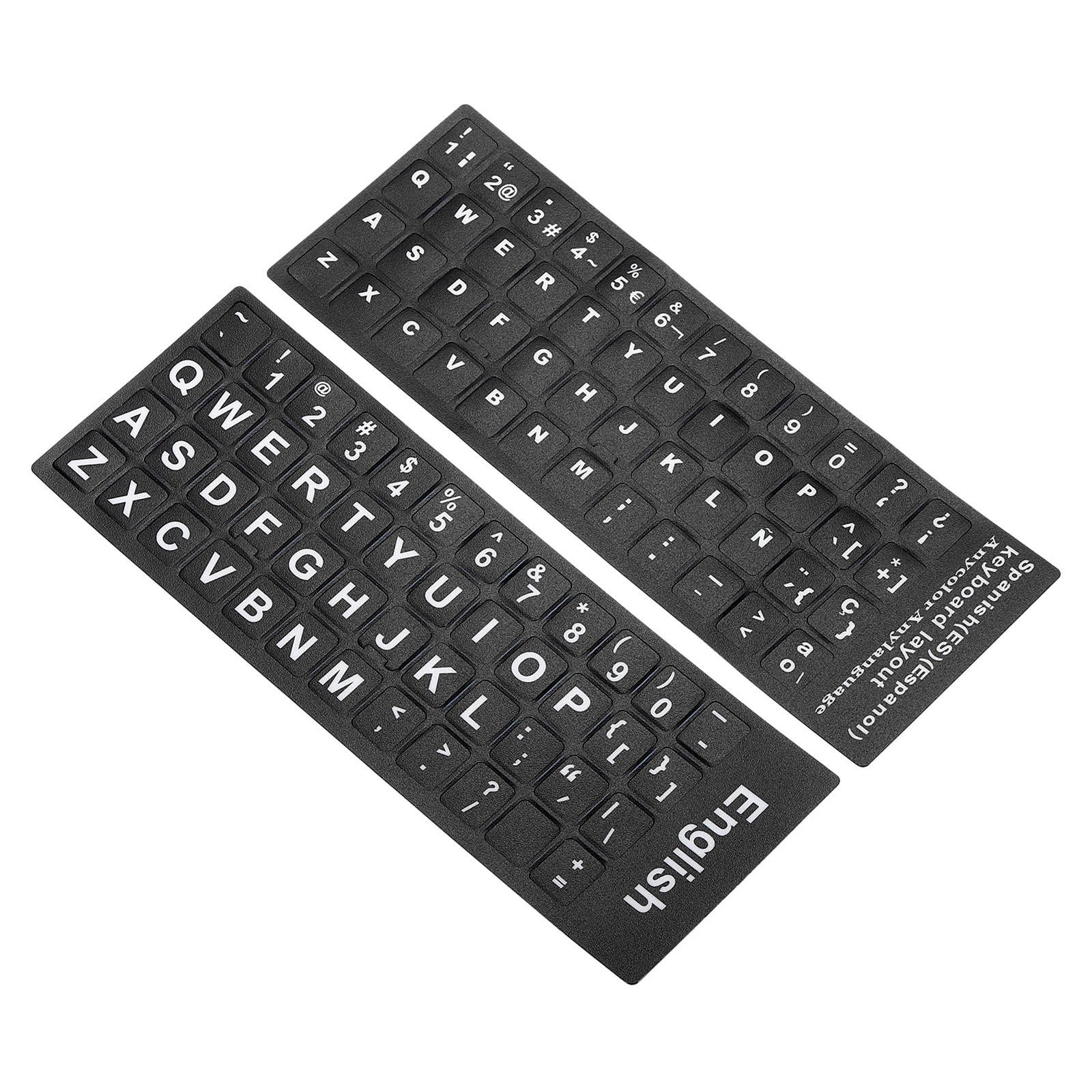 Uxcell English & Spanish Keyboard Stickers Universal Keyboard Cover ...