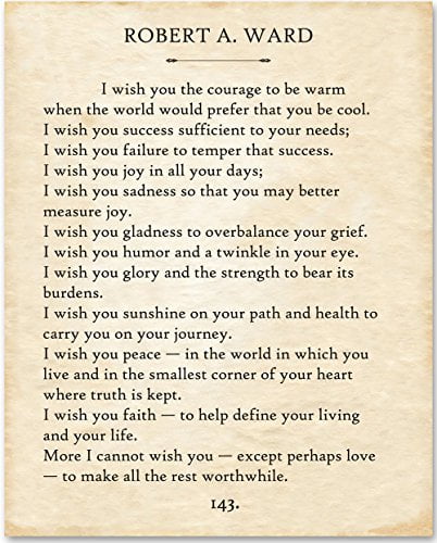 Robert Ward - I Wish You. - 11x14 Unframed Typography Book Page Print ...