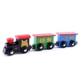 BESTSKY 2026 New 3Pcs/Set Magnetic Wooden Mini Train Carriage Model ...