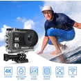 Dragon Touch 4K Action Camera 20MP Vision 3 Ultra HD Underwater 100FT ...