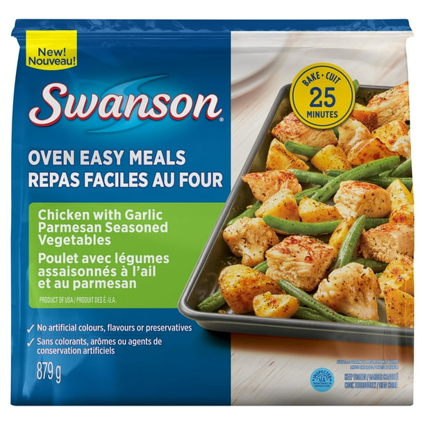 Swanson Meals Chicken With Garlic Parm Seasoned Veg 879GR, Chicken ...