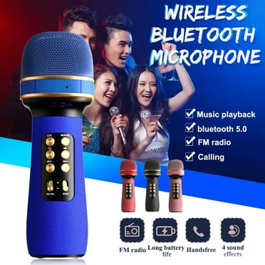 WS858 Bluetooth Wireless Karaoke Handheld Microphone USB KTV Player Bluetooth Mic Speaker Record ...