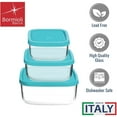Bormioli Rocco Frigoverre Square Glass Food-Storage Containers with ...