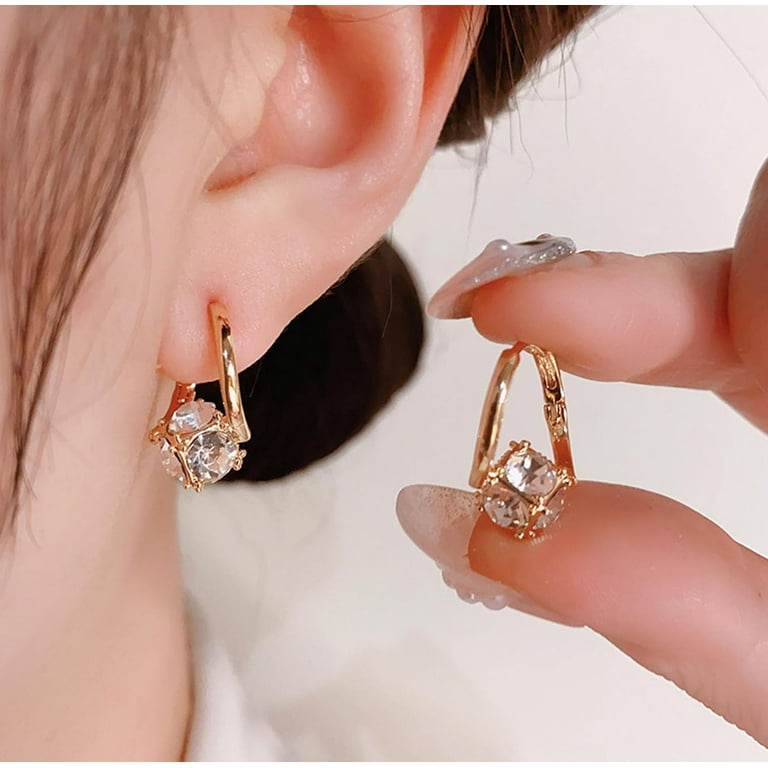 Magnetic Zircon Ring Lymphatic Drainage Earrings For Women Rioyaya ...