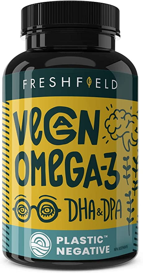 Buy Freshfield Vegan Omega 3 DHA + DPA Supplement: Premium Algae Oil ...
