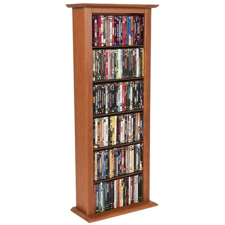 Cherry Finish Single Multi-Media Storage Tower - Walmart.com