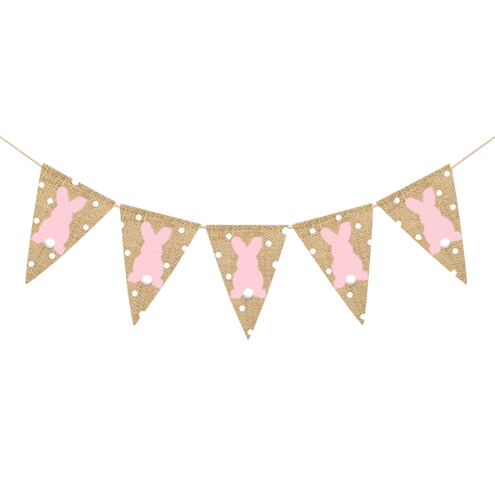 KAKOWELY 2 banderines de Pascua con diseño de conejo, elegantes ...